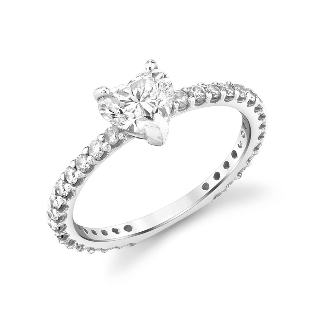 Heart Solitaire Diamond Engagement Ring | Temple & Grace NZ