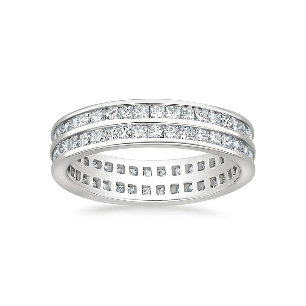 Double Row Diamond Eternity Channel Ring | Temple & Grace NZ