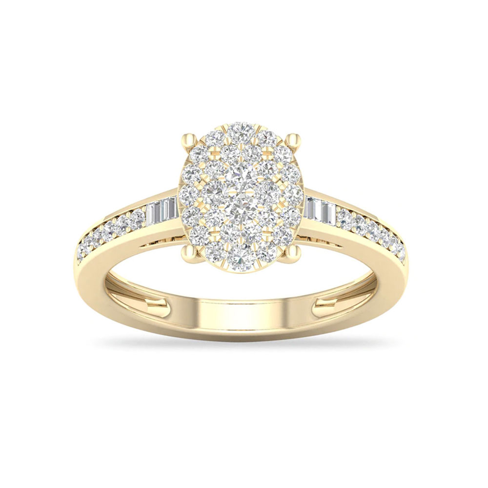 Oval cluster engagement ring | Temple & Grace NZ