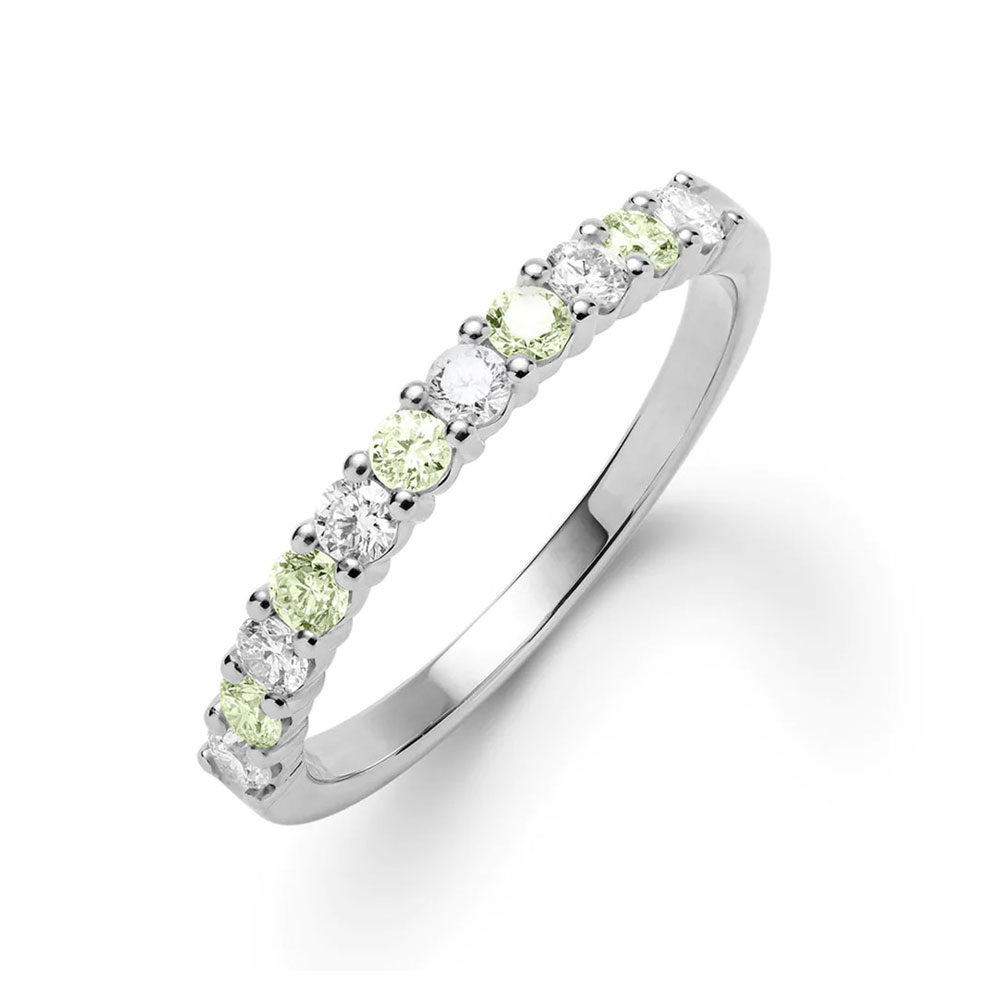 Diamond And Peridot Stackable Ring | Temple & Grace NZ