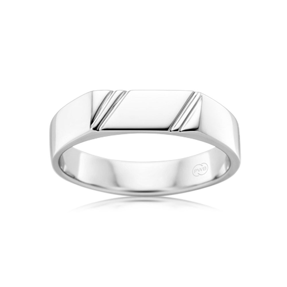 Hand Carved Rectangle Signet Mens Ring | Temple & Grace NZ