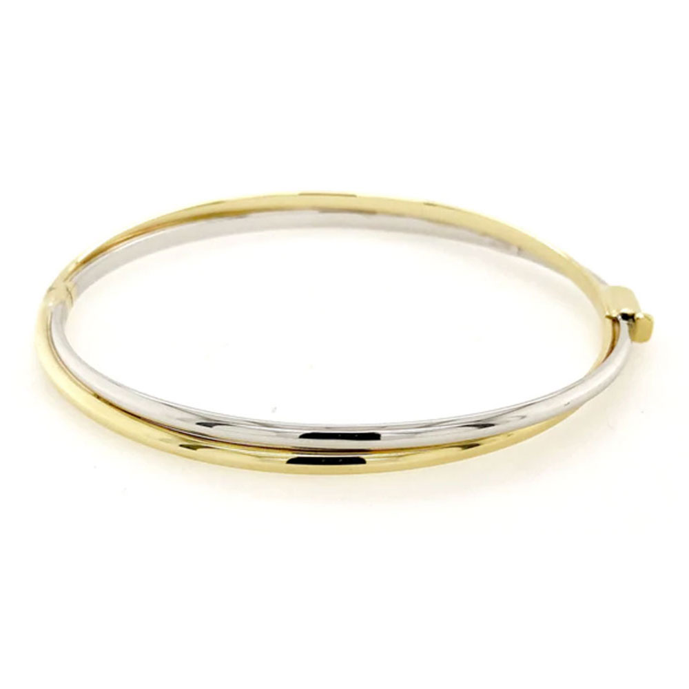 Italian Two Tone Bangle AT8550 | Temple & Grace NZ