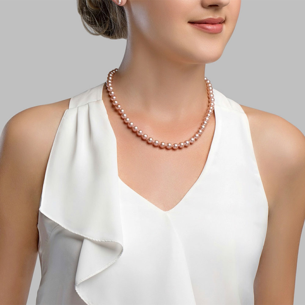 Pink Freshwater Pearl Necklace | Temple & Grace NZ