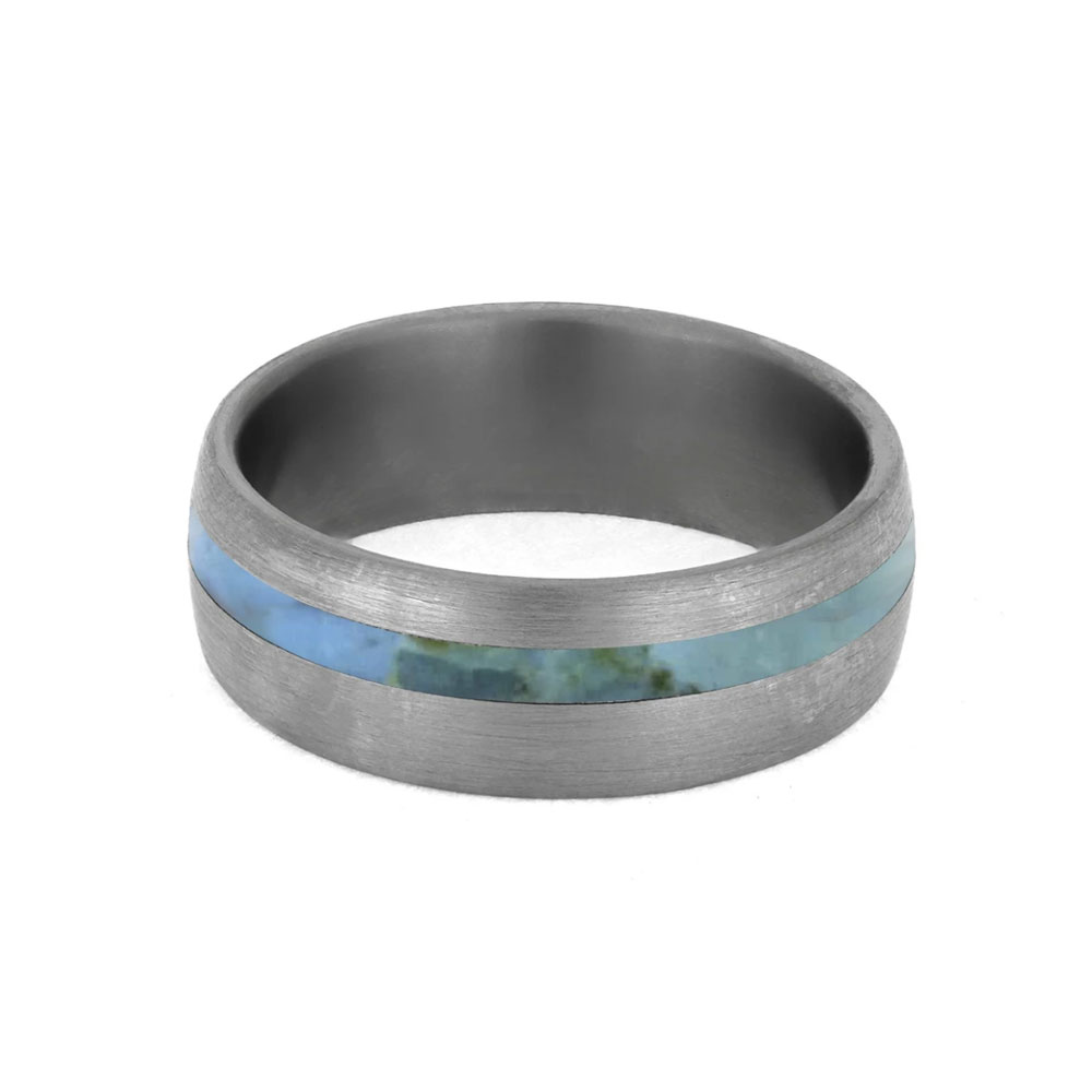 Turquoise With Brushed Titanium | Temple & Grace NZ